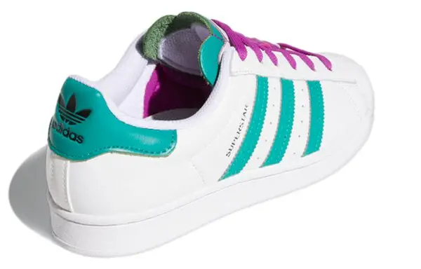 Adidas Superstar Sneakers With Contrast Detailing - White/green