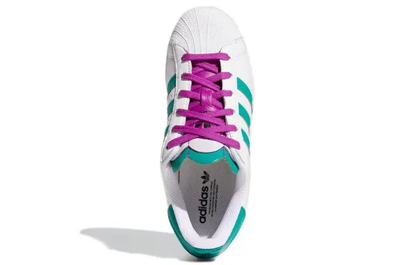 Adidas Superstar Sneakers With Contrast Detailing - White/green