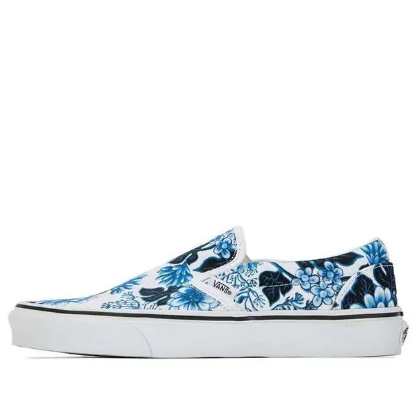 VANS Classic Slip-on Sneakers - White/blue