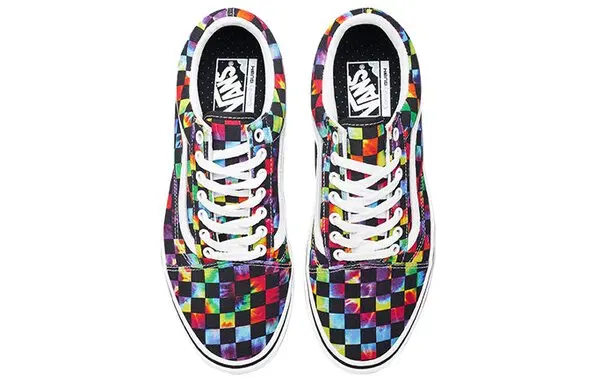 VANS Comfycush Old Skool "tie-dye Checkersneakers - Black