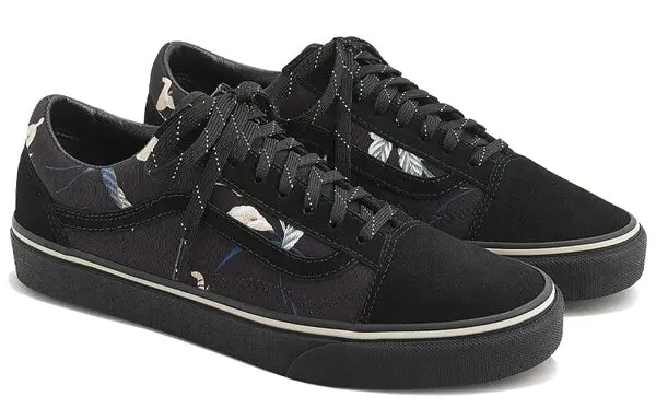 VANS J.crew X Old Skool Floral High Top Sneakers - Black