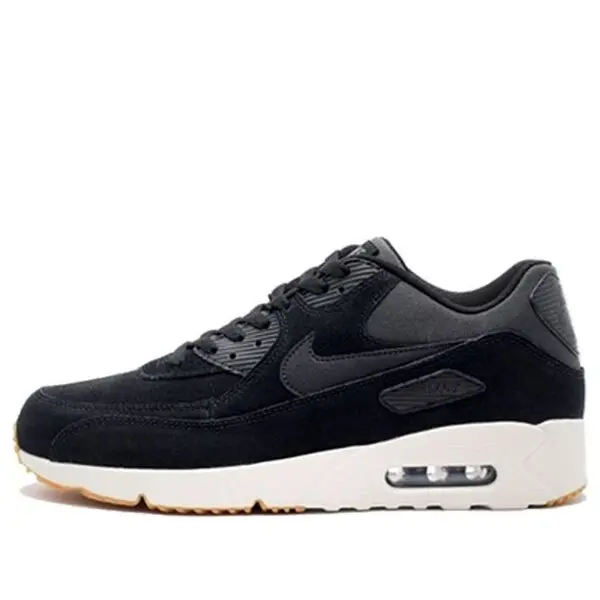 Nike Max 90 Ultra 2.0 Leather Sneakers - Black/light Bone/gum Medium Brown