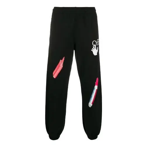 Off-White Pascal Pill Applique Sports Pants - Black