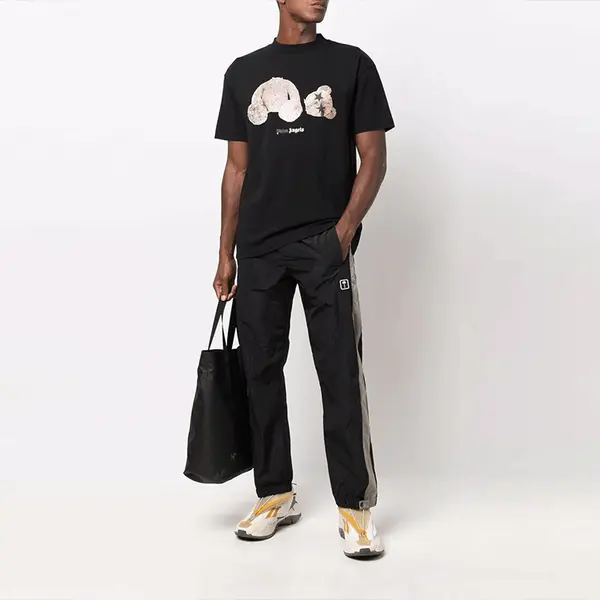 Palm Angels Fw21 Spray Pa Bear Classic T-shirt - Black