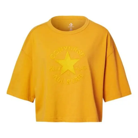 CONVERSE Chuck Taylor All Star Alphabet Loose Short Sleeve T-shirt - Yellow