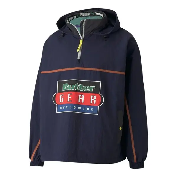 PUMA X Butter Goods Lightweight Pop Over Hoodie - Navy