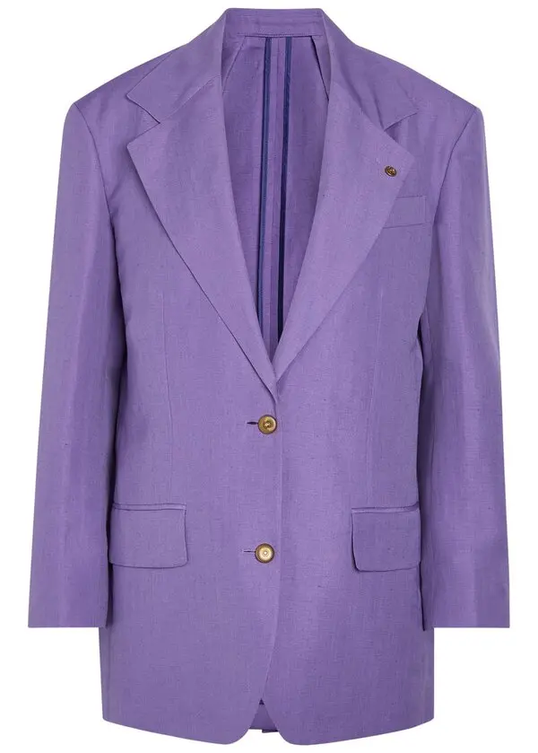 Versace Wool And Linen-blend Blazer