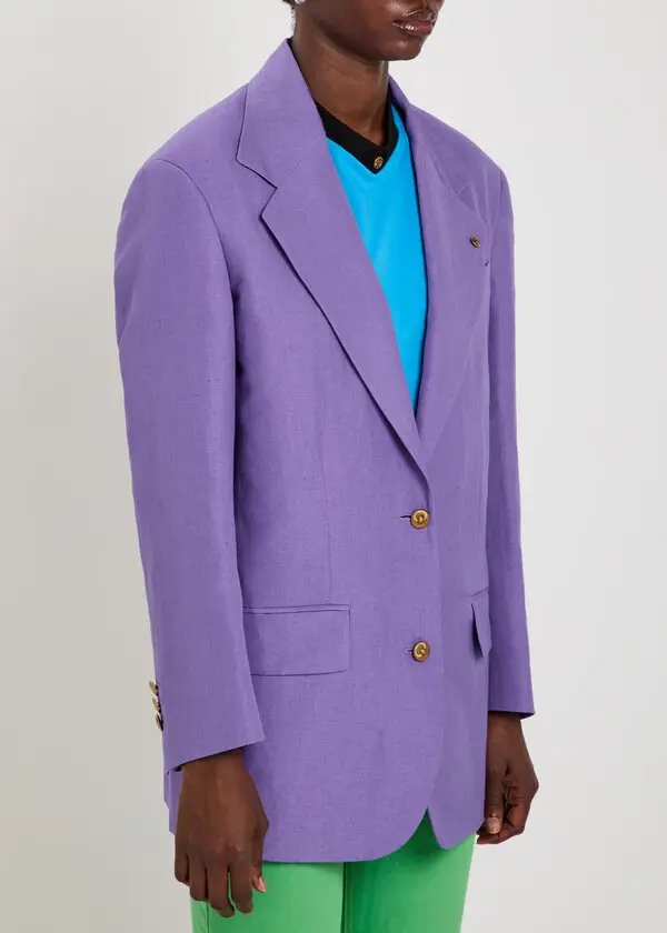 Versace Wool And Linen-blend Blazer