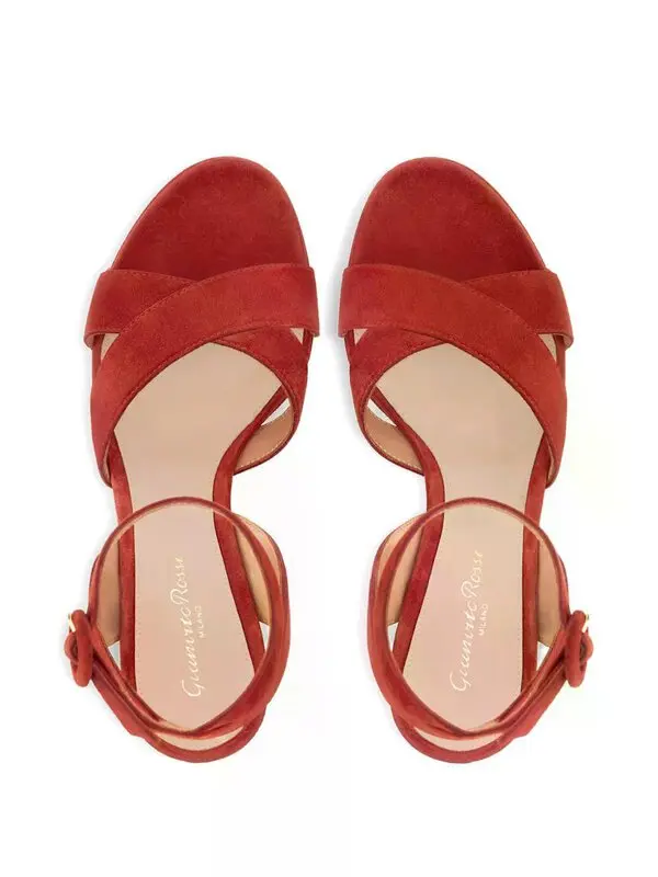 GIANVITO ROSSI Sabrina Crossover-strap Sandals - Red