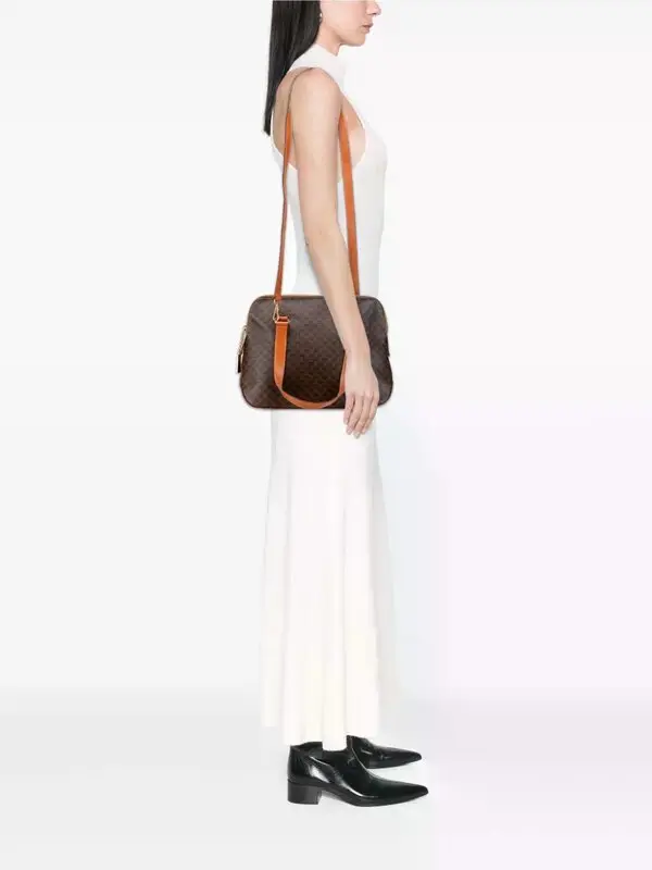 Celine 1994 Macadam Coated Canvas Satchel
