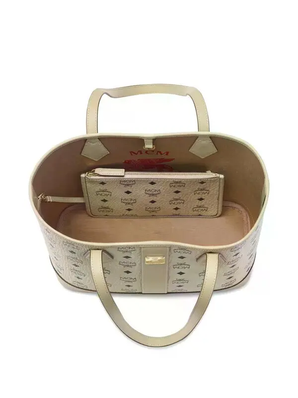 Mcm Visetos Monogram Tote Bag