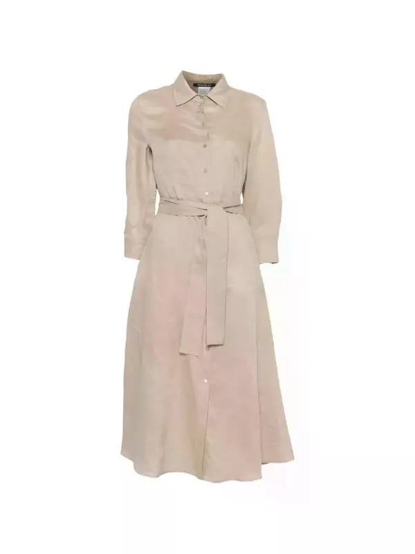 PENNYBLACK Belted Midi Shirt Dress - Neutrals