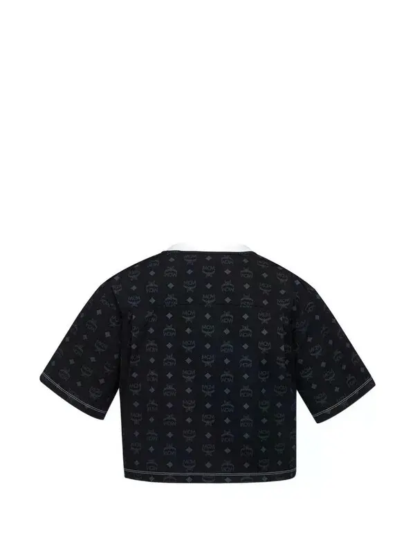 Mcm Laurel Monogram-print Cropped T-shirt