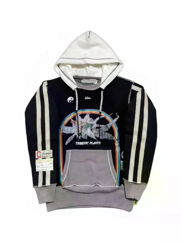 ADVISORY BOARD CRYSTALS Graphic Print Hoodie - Black