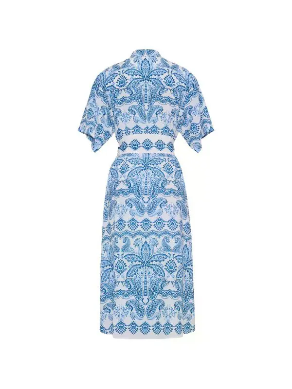 Cara Cara Rhodes Paisley-print Dress - Blue