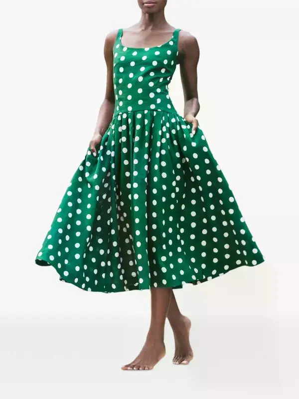 Cara Cara Regio Polka-dot Midi Dress