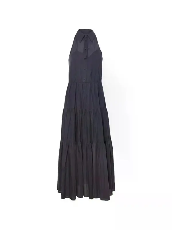 PENNYBLACK Sleeveless Ruffled Maxi Dress - Blue