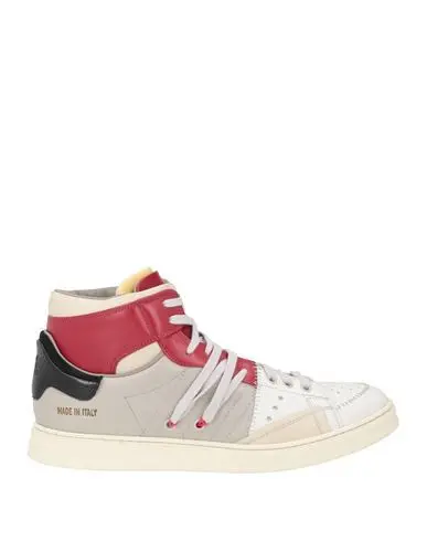 HIDNANDER Multicolor Leather High-top Sneakers - Grey