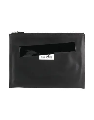 MAISON MARGIELA Leather Clutch Bag - Black
