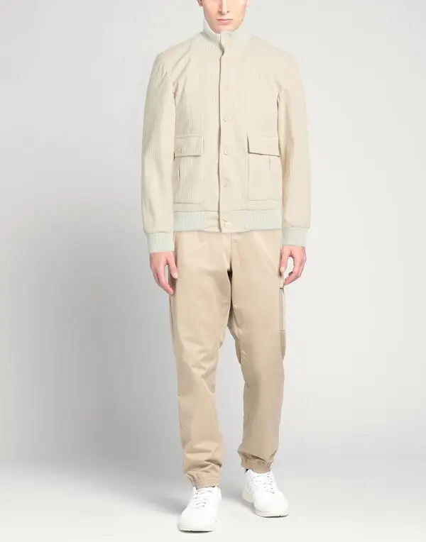 EXTE Bomber Jacket In Corduroy - Beige