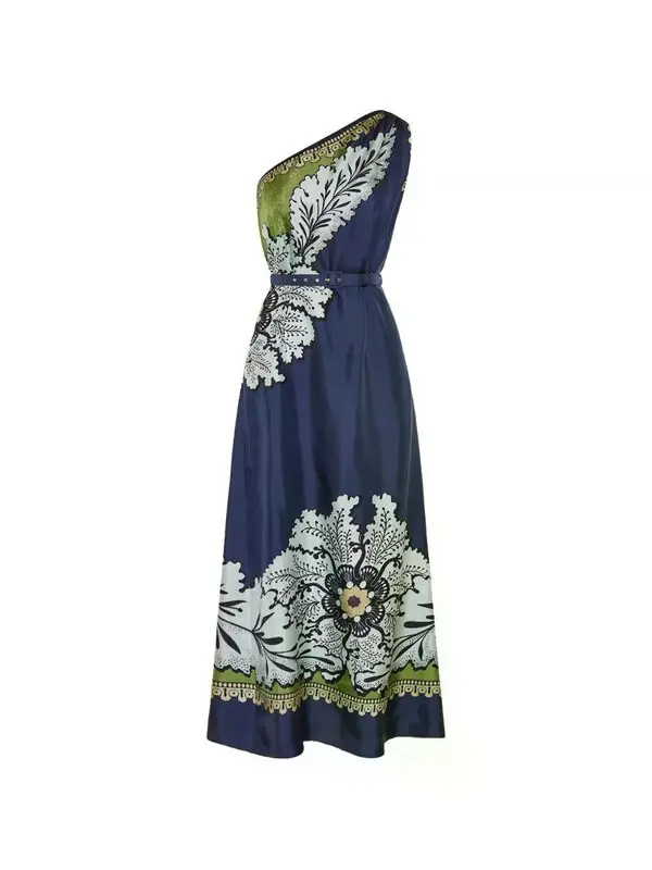 La DoubleJ One-shoulder Floral Print Maxi Dress