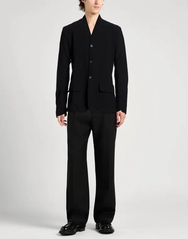 Masnada Single-breasted Pinstriped Blazer - Black