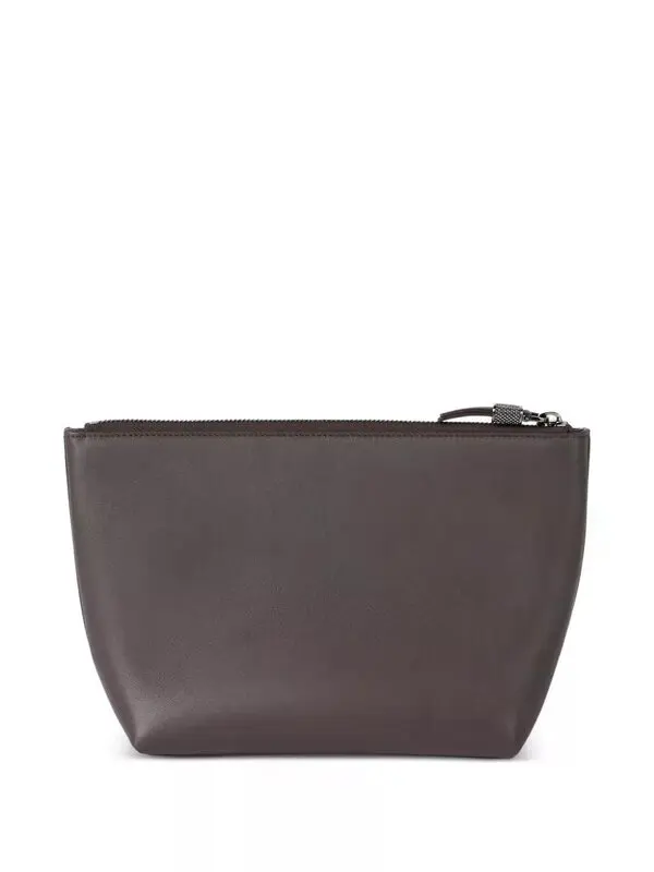 Brunello Cucinelli Calfskin Pouch With Monili Zipper Pull