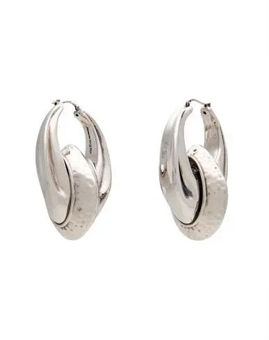 Alexander McQueen Brass Hoop Earrings - Silver