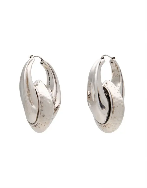 Alexander McQueen Brass Hoop Earrings