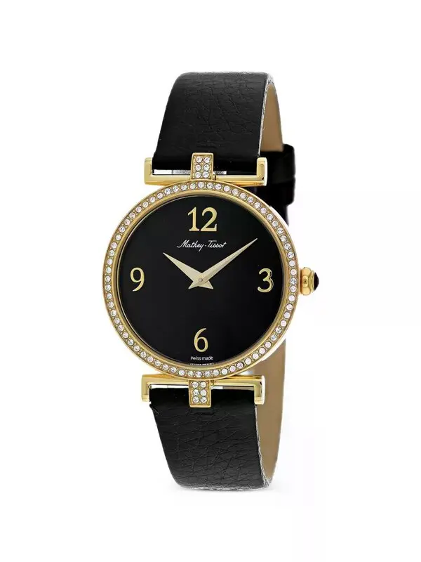 MATHEY TISSOT Gaia Watch With Crystal Embellishments - Black