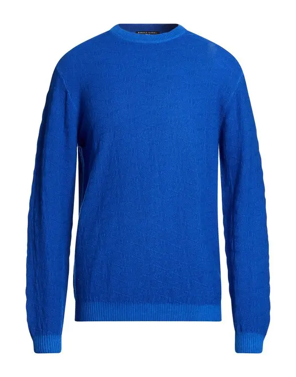 DANIELE FIESOLI Bright Virgin Wool & Cashmere Crewneck Sweater - Blue