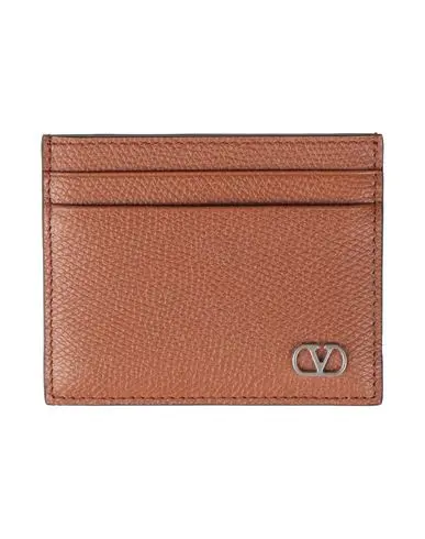 Valentino Garavani Cardholder Tan Leather - Brown