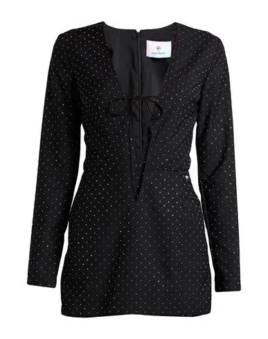 CHIARA FERRAGNI Jumpsuit With Crystals - Black