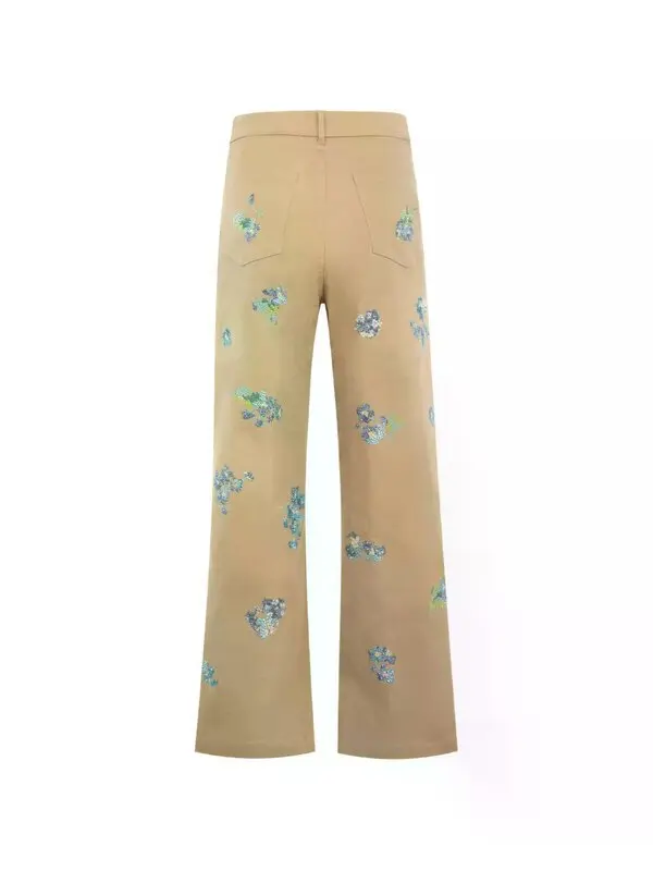 Libertine Cecil Beaton Crystal-embellished Trousers - Neutrals