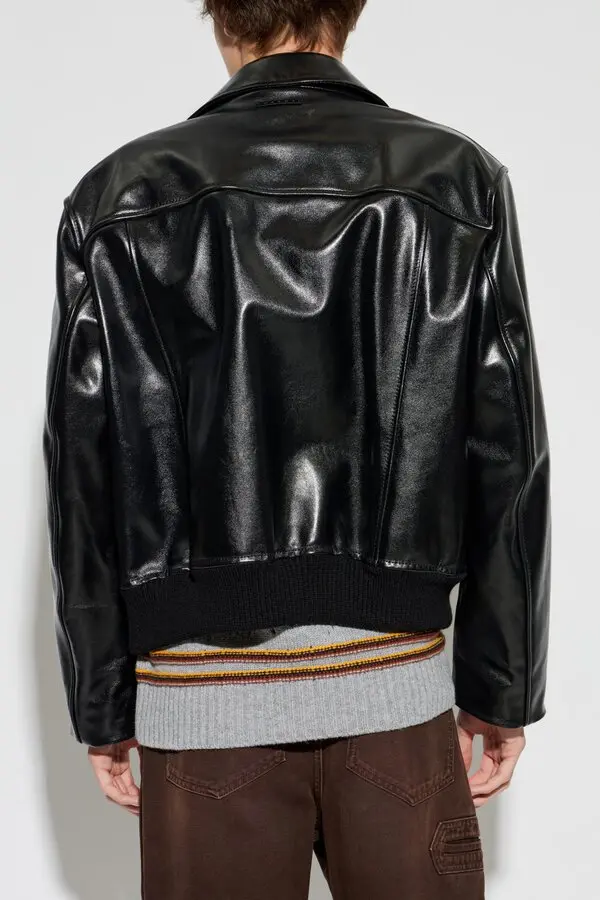 Marni Leather Bomber Jacket