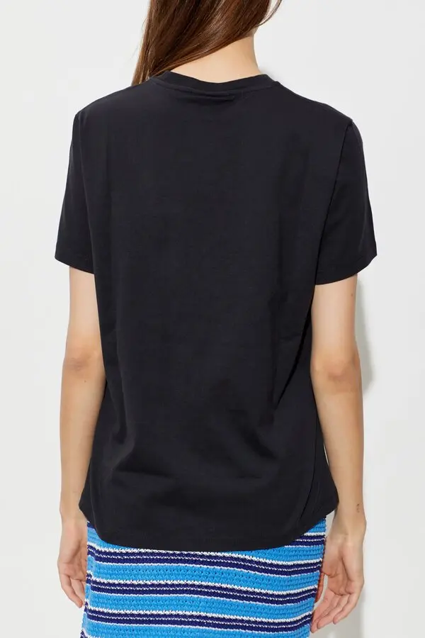 GANNI Printed Cotton T-shirt
