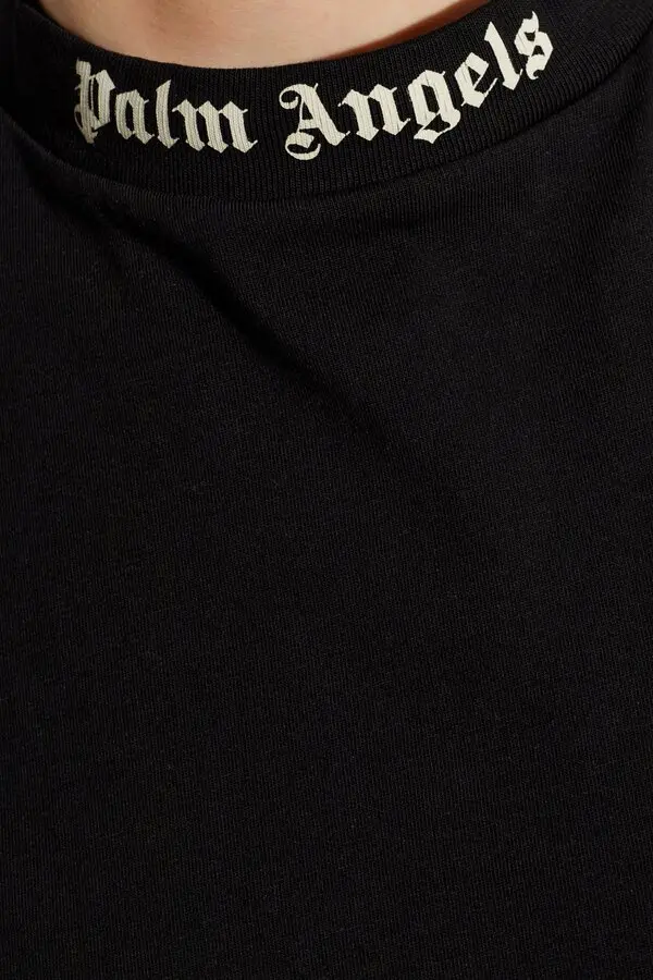 Palm Angels Cropped Top With Gothic Logo