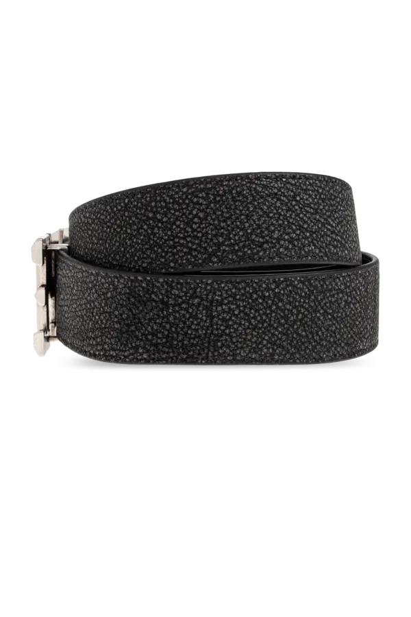 A BATHING APE Leather Belt With Logo Buckle