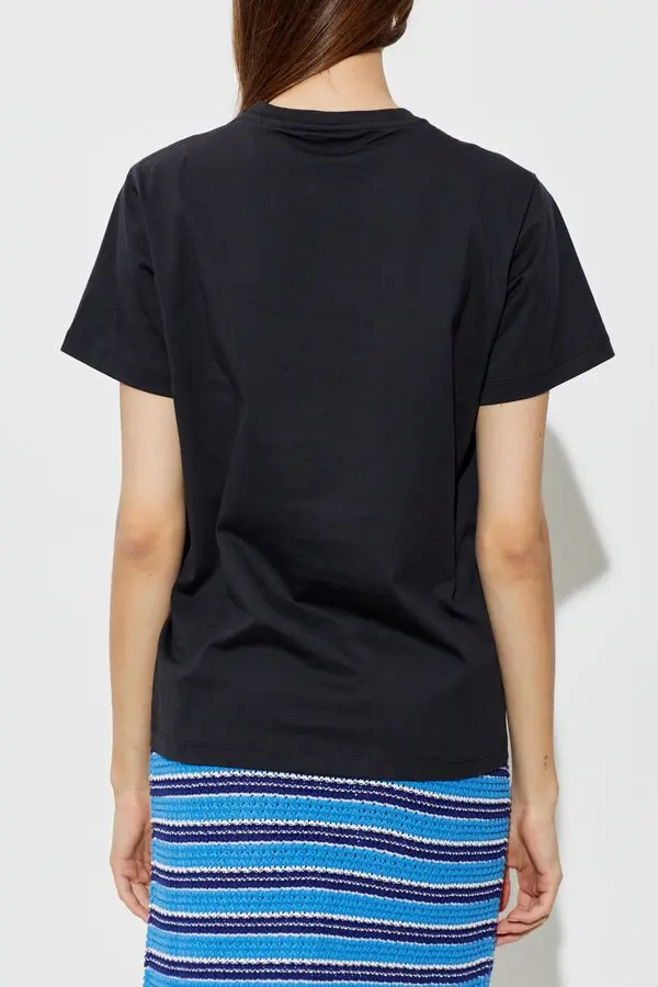 GANNI Graphic Print Cotton T-shirt