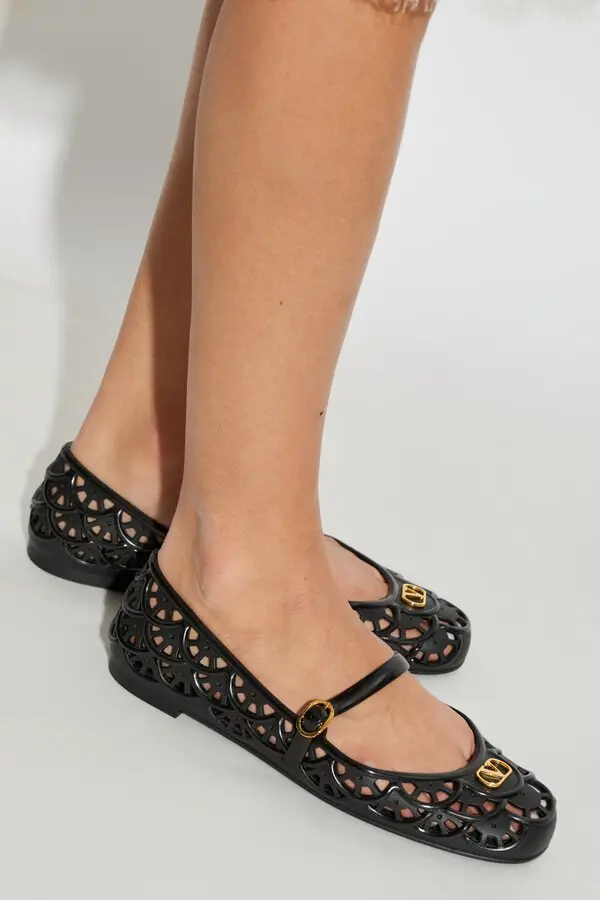 Valentino Garavani Rubber Ballerinas With Strap