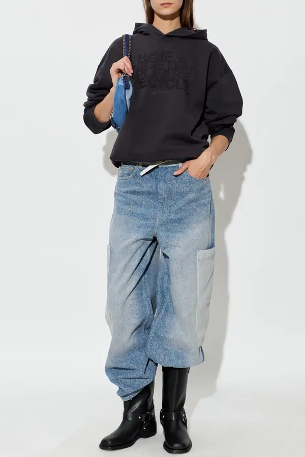 GANNI Embroidered Cotton Hoodie