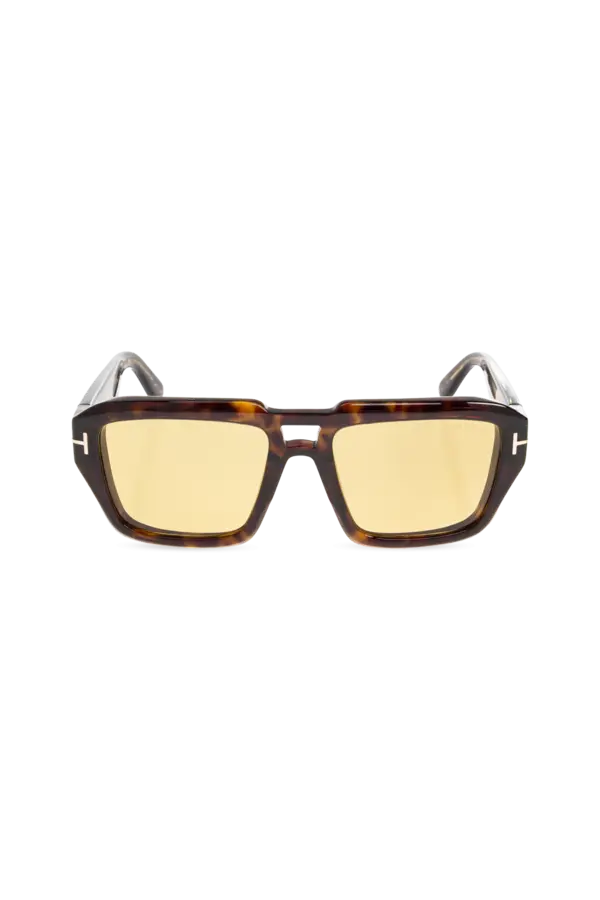 TOM FORD Rectangle Full Rim Sunglasses - Brown