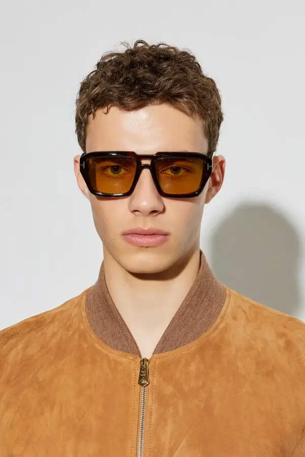 TOM FORD Rectangle Full Rim Sunglasses