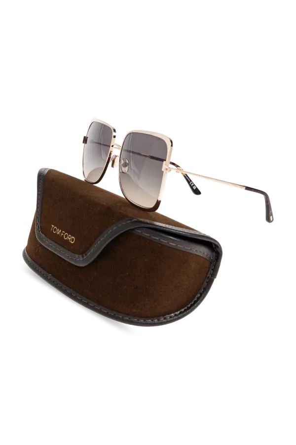 TOM FORD Square Frame Sunglasses - Gold