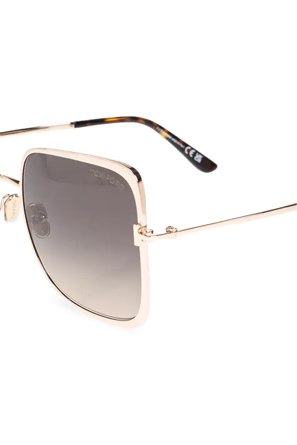 TOM FORD Square Frame Sunglasses - Gold