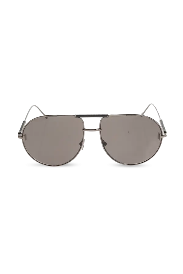 TOM FORD Aviator Sunglasses With Double Bridge - Grey