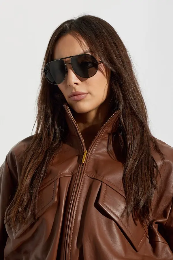 TOM FORD Aviator Sunglasses With Double Bridge