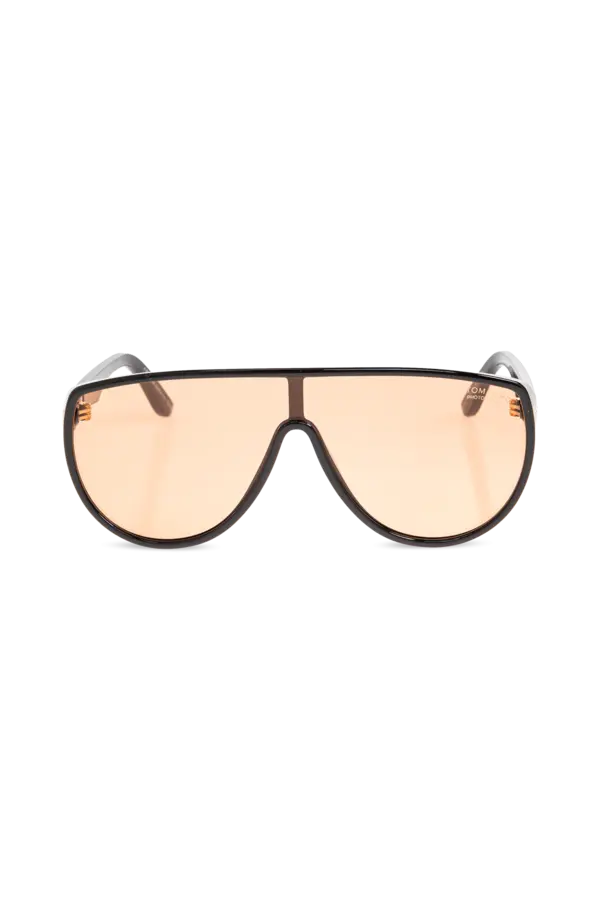 TOM FORD Geometric Visor Sunglasses - Black