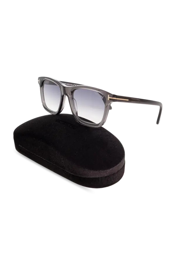TOM FORD Rectangle Full Rim Acetate Sunglasses - Grey