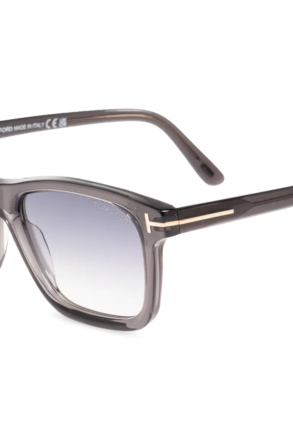 TOM FORD Rectangle Full Rim Acetate Sunglasses - Grey